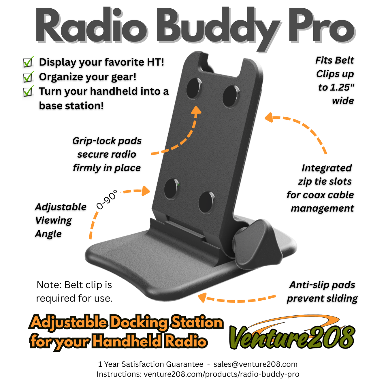 Radio Buddy Pro | Docking Station for Handheld Radios – Venture208